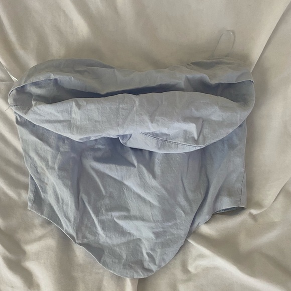 Pitaya | Tops | Pitaya Light Blue Corset Style Top | Poshmark